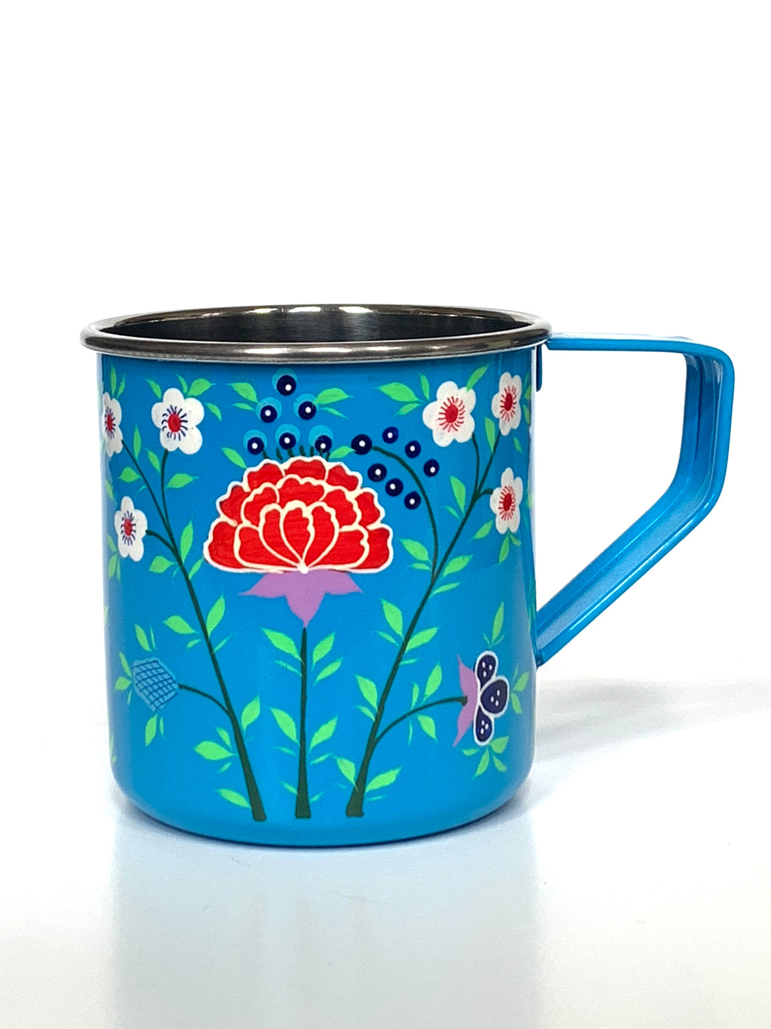 Enamelware Mug, Hand-Painted - Spring Flower Design – Center Goods