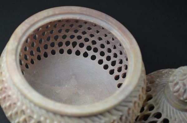 Jali Soapstone Jar – Center Goods