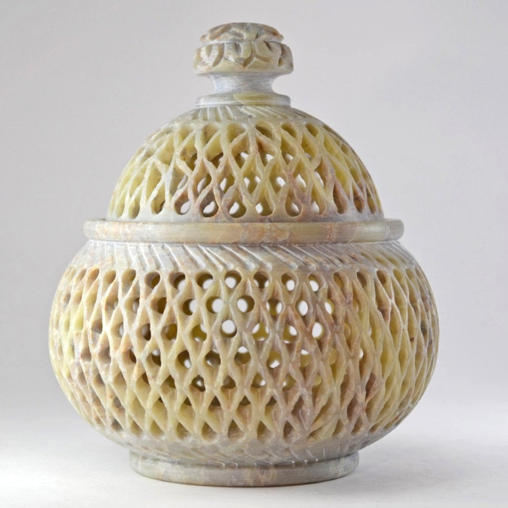 Jali Soapstone Jar – Center Goods