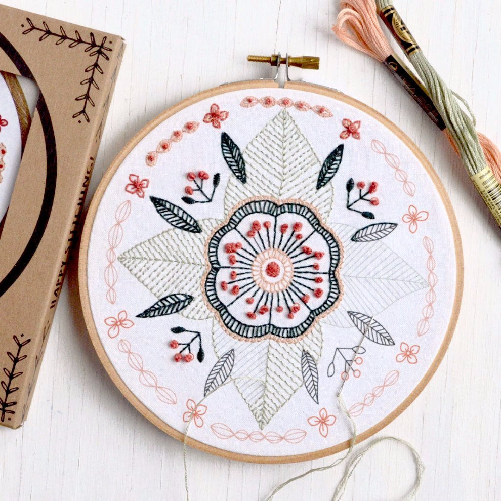 Embroidery Kit - Floral Mandala – Center Goods